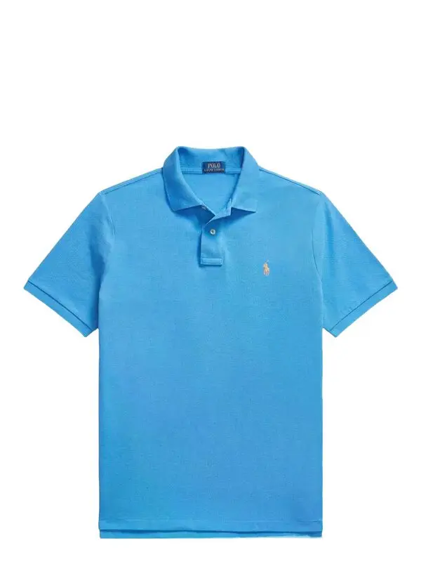 Polo Ralph Lauren Logo-embroidered Piqué Polo Shirt - Blue
