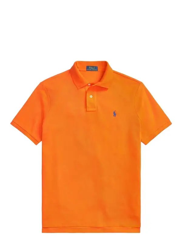Polo Ralph Lauren Embroidered-logo Piqué Polo Shirt - Orange