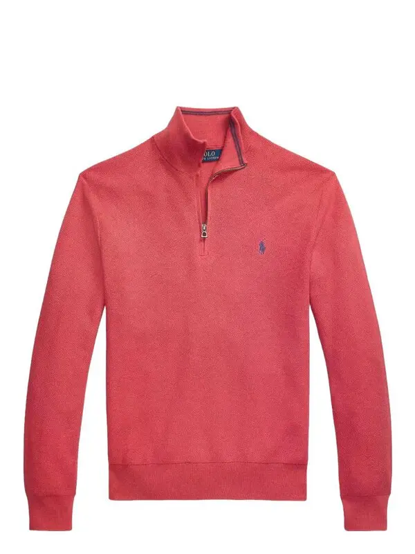 Polo Ralph Lauren Quarter-zip Mesh Sweater - Red