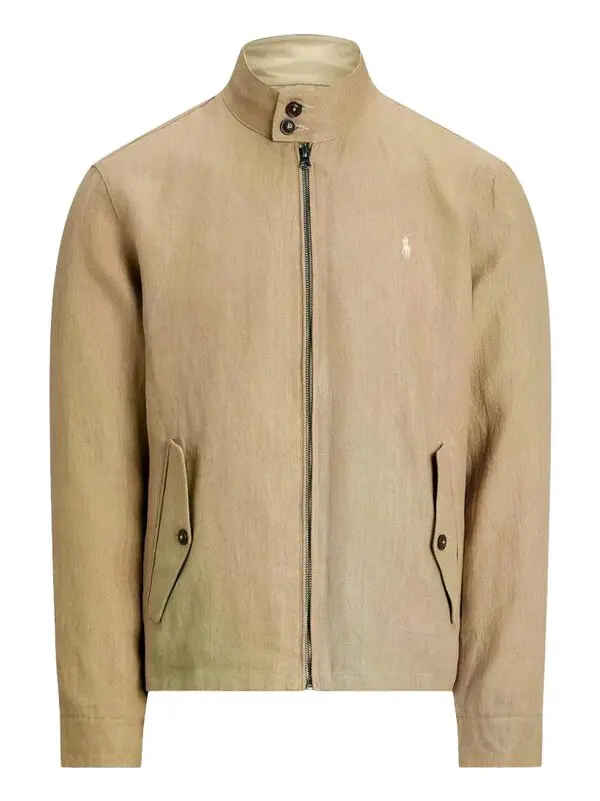 Polo Ralph Lauren Logo-embroidered High-neck Jacket - Neutrals