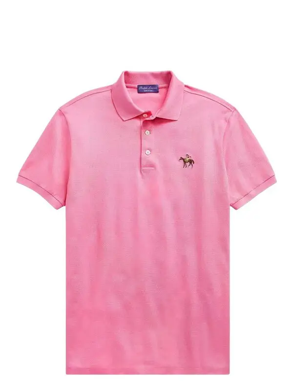Polo Ralph Lauren Embroidered-logo Piqué Polo Shirt - Pink