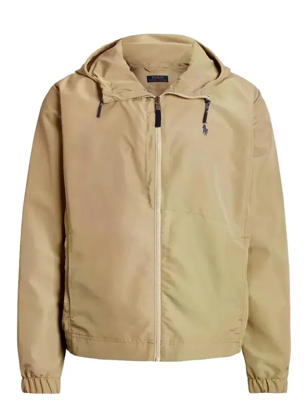 Polo Ralph Lauren Hooded Logo-embroidered Jacket - Neutrals