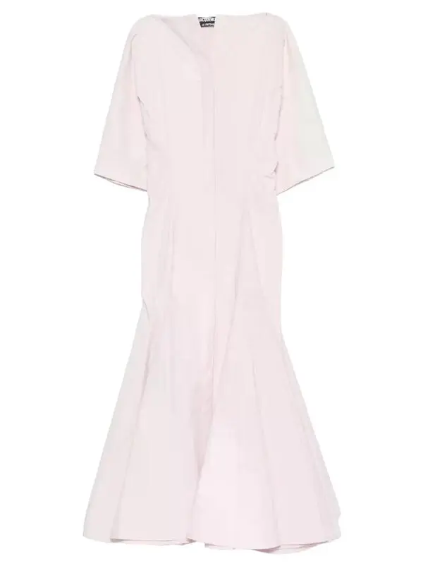 Jacquemus La Moisson Pleated Midi Dress - Pink