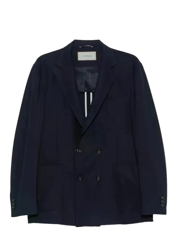 Canali Double-breasted Blazer - Blue