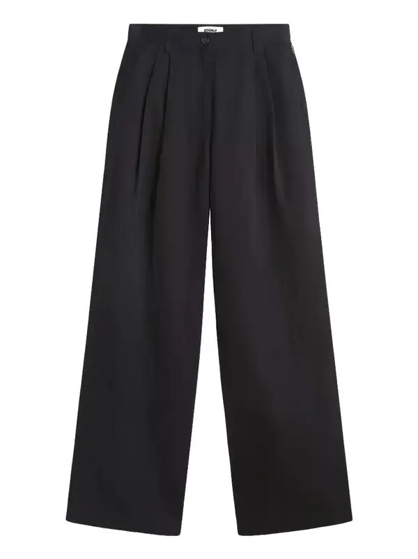 ECOALF Pleated Wide-leg Trousers - Blue