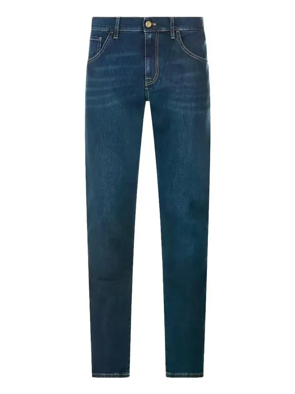 PT TORINO Logo-patch Slim-fit Jeans - Blue