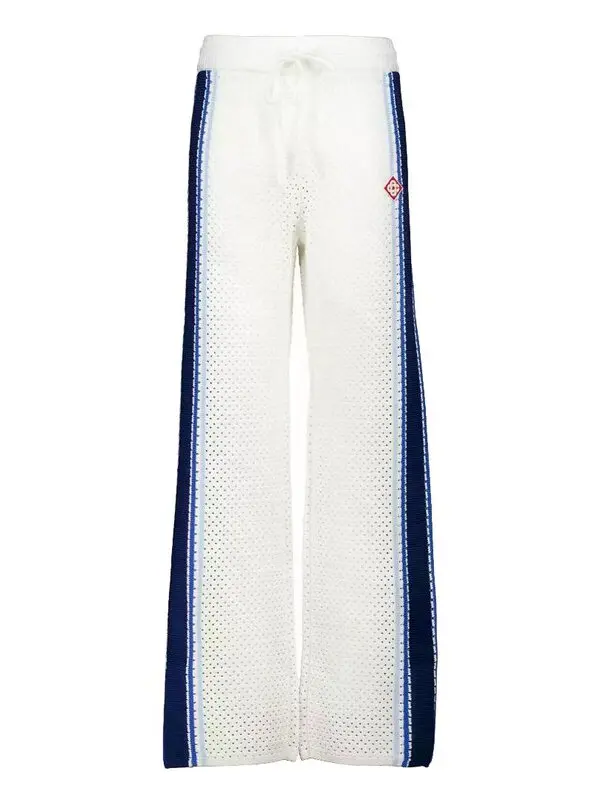 Casablanca Mesh-stripe Track Pants - White