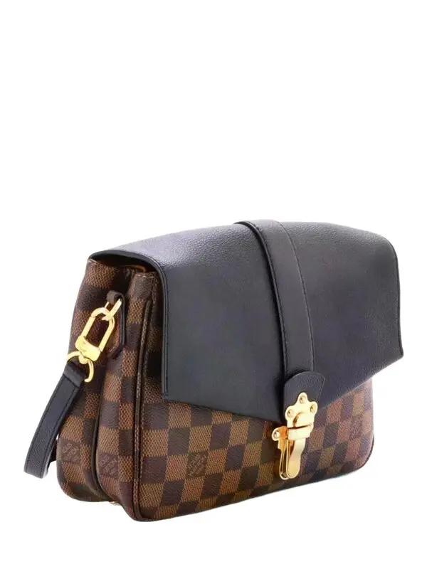 LOUIS VUITTON Clapton Handbag Damier And Leather Pm Crossbody Bag - Black