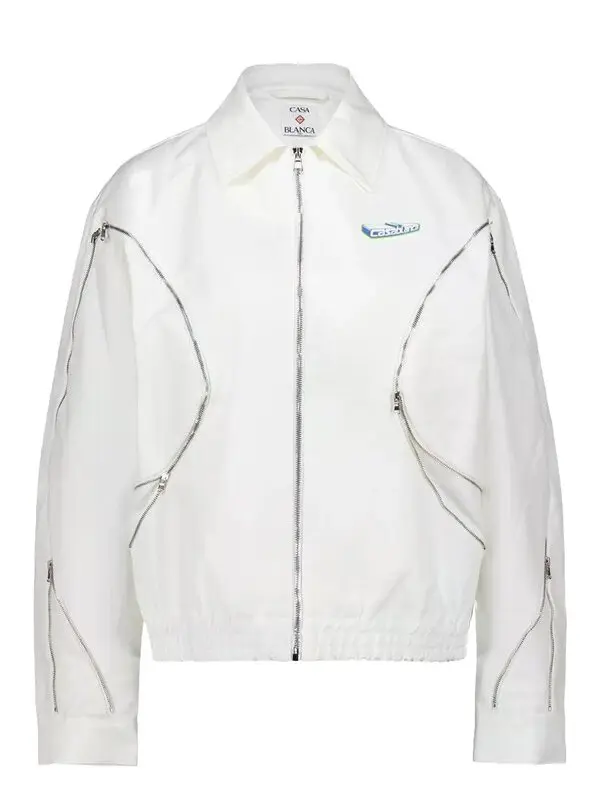 Casablanca Zip-up Cotton Jacket - White