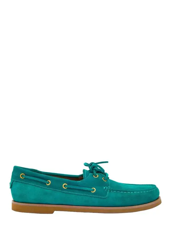 GIANVITO ROSSI Lace-up Ballerina Flats - Green