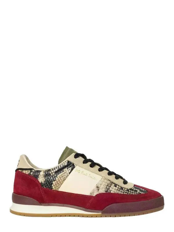 Paul Smith Dover Snakeskin-effect Sneakers - Red