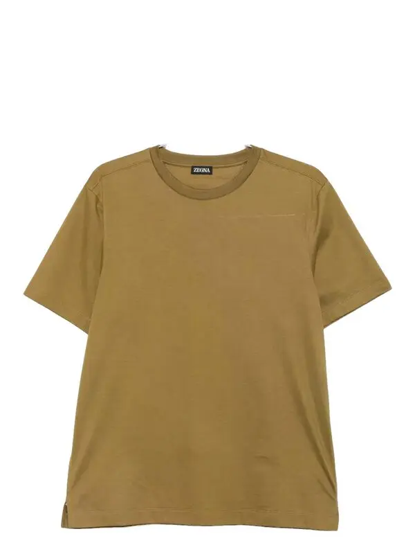 Zegna Round-neck Short-sleeve T-shirt - Green