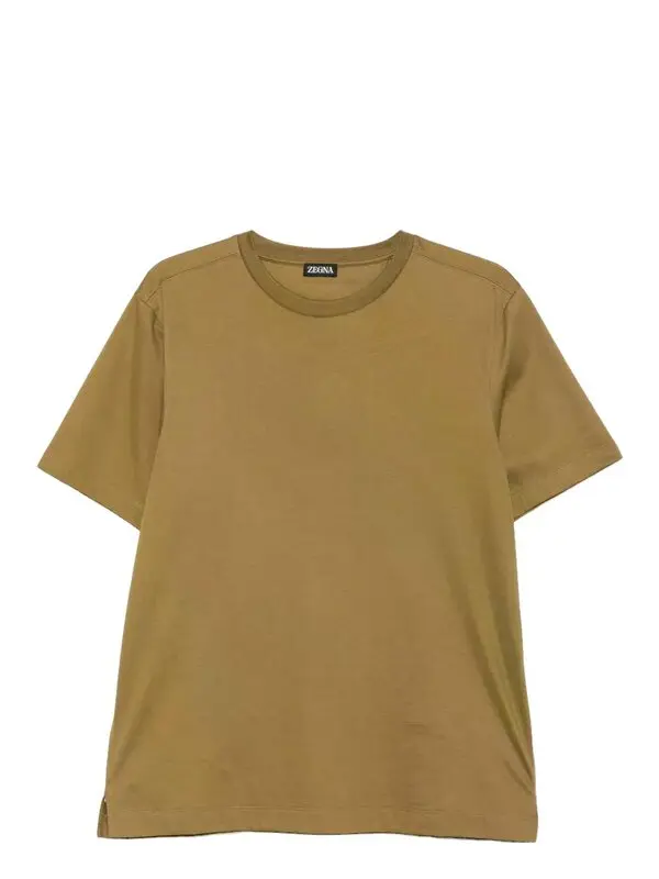 Zegna Round-neck Short-sleeve T-shirt - Green