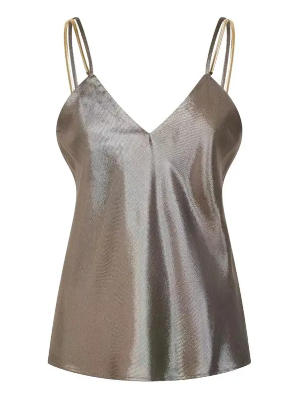 Max Mara Metallic-effect Tank Top - Brown