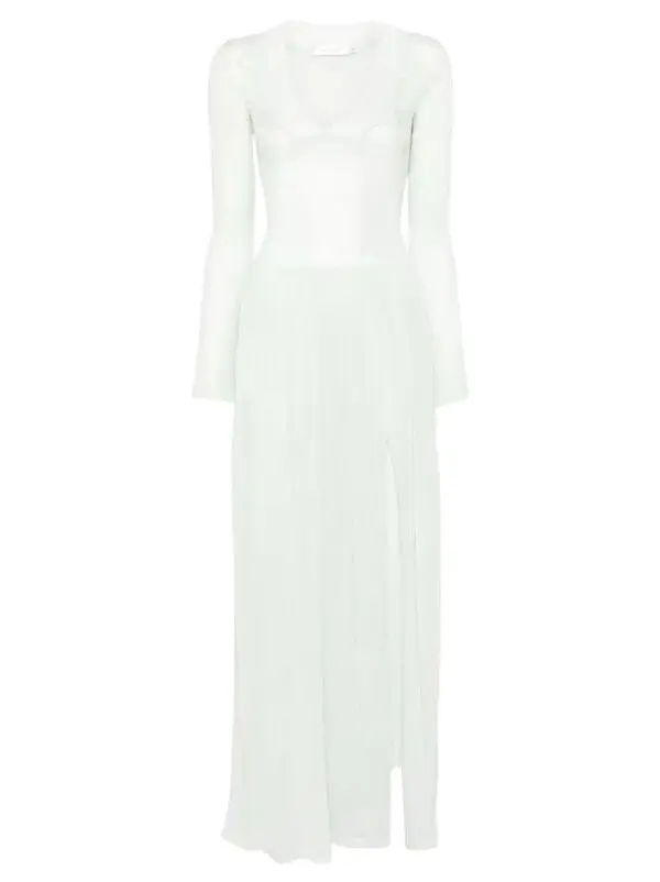 AYA MUSE Maris Lace-trim Maxi Dress - Green