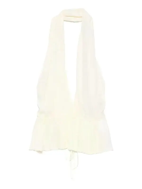 AYA MUSE Palli Halterneck Top - Neutrals