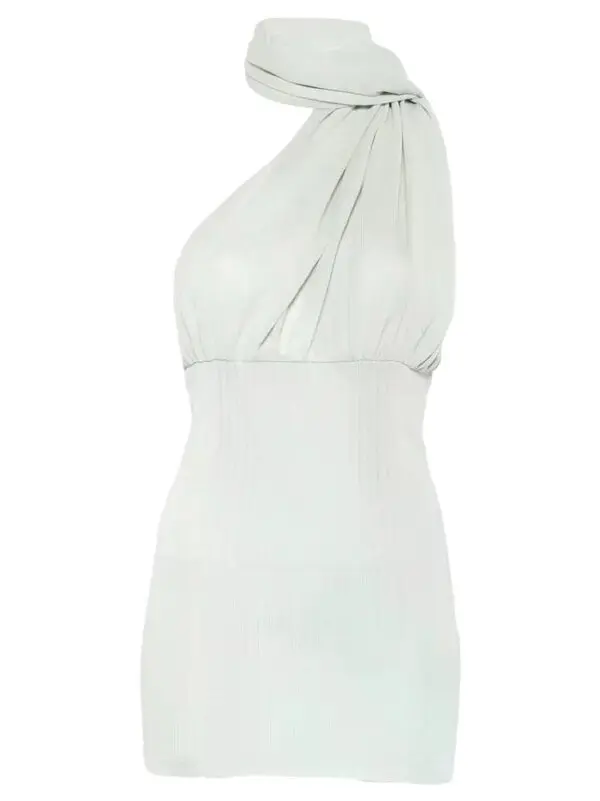 AYA MUSE Thea Scarf-detail Mini Dress - Green