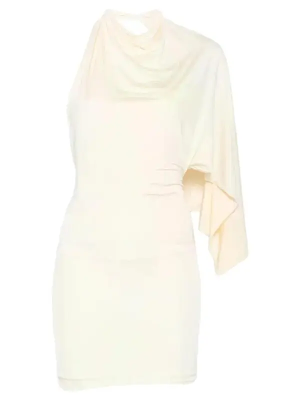 AYA MUSE Elena Cape-detail Mini Dress - White