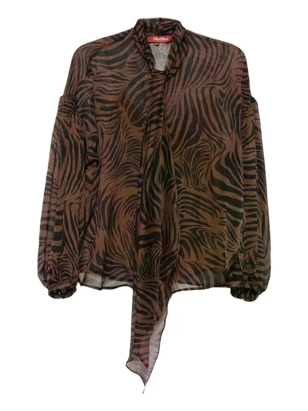 Max Mara Satin-finish Shirt - Brown