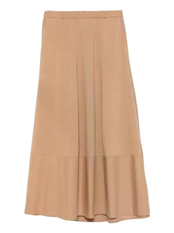 Max Mara Elasticated-waist Panelled Midi Skirt - Neutrals