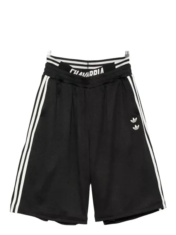 Adidas X Willy Chavarria Logo-embroidered Mesh Shorts - Black
