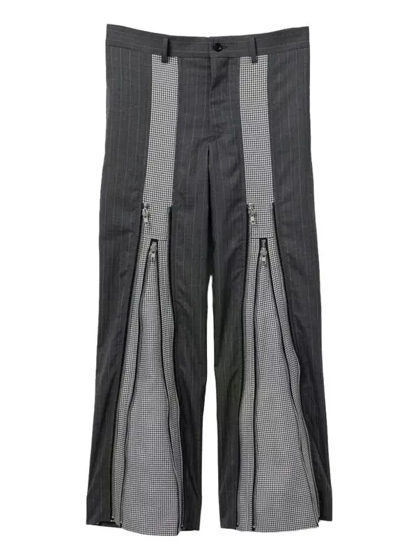 Comme Des Garçons Patchwork Zip Trousers - Grey