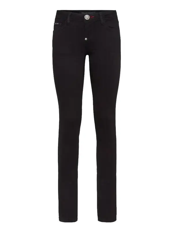 Philipp Plein Angel Slim-fit Jeans - Black