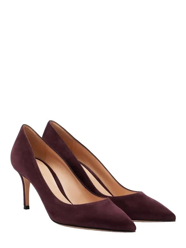GIANVITO ROSSI Suede Pumps - Burgundy
