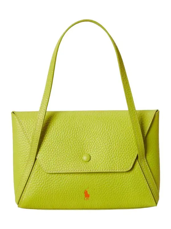 Polo Ralph Lauren Mini Pebble-leather Tote - Green