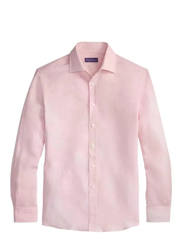 Ralph Lauren Purple Label Checked Long-sleeve Shirt - Pink
