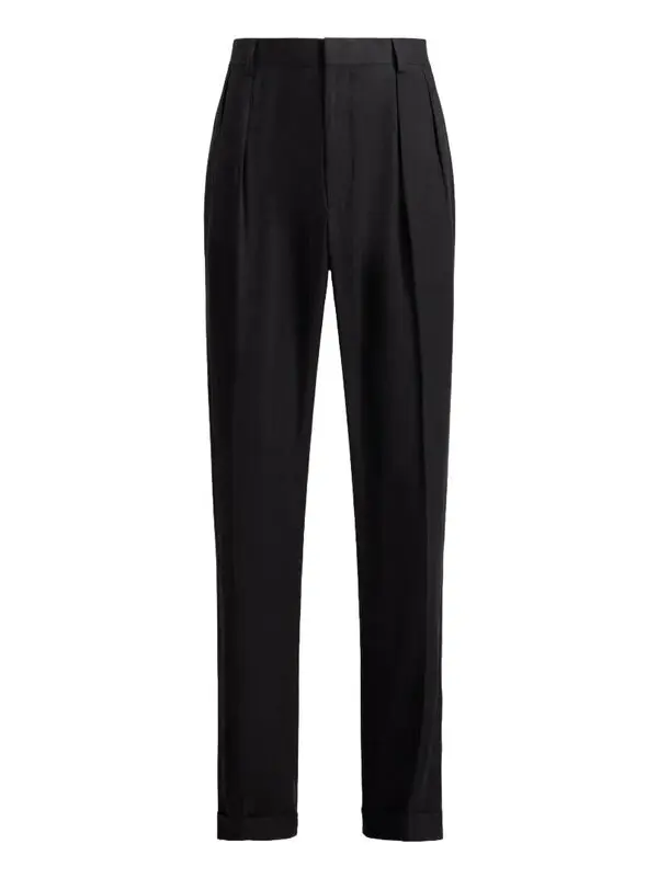 Ralph Lauren Purple Label Pleated Trousers - Black