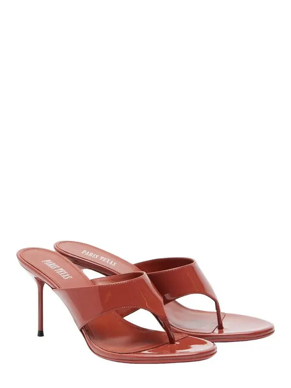 Paris Texas Lidia Patent Leather Thong Sandals - Pink