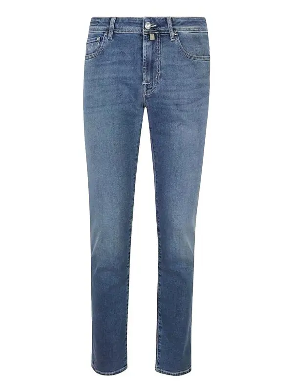 Jacob Cohen Logo-embroidered Jeans - Blue