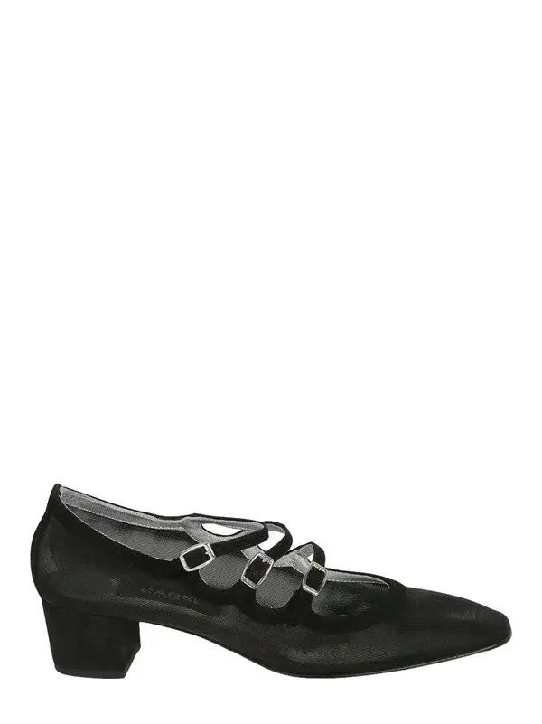 CAREL Kina Triple-strap Heeled Pumps - Black