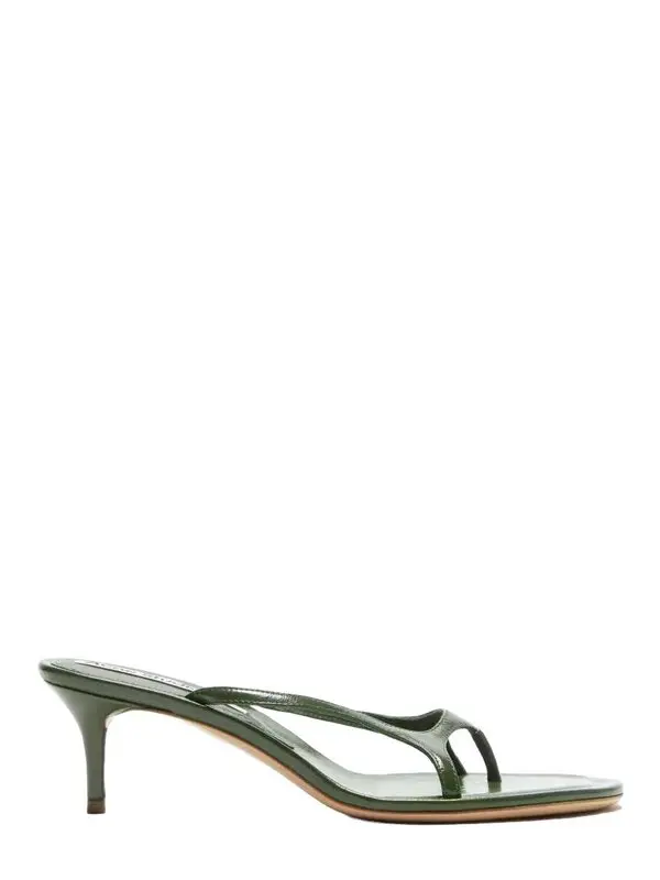 Acne Studios Thong-strap Kitten-heel Sandals - Green