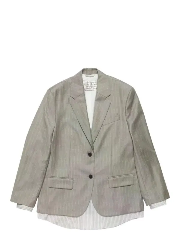Acne Studios Pinstripe Layered Blazer - Grey