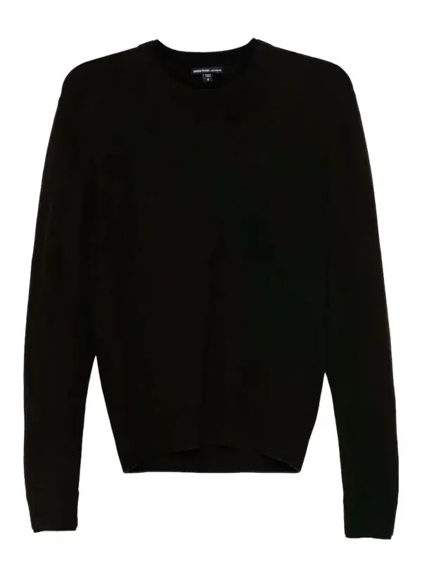 JAMES PERSE Contrast-trim Cashmere Sweater - Brown