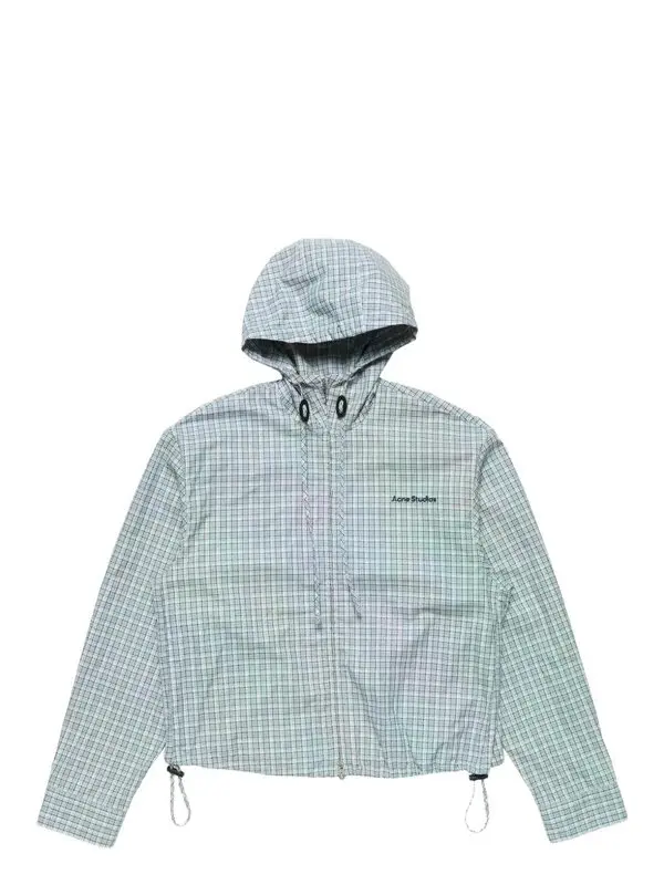 Acne Studios Check-pattern Hooded Jacket - Blue