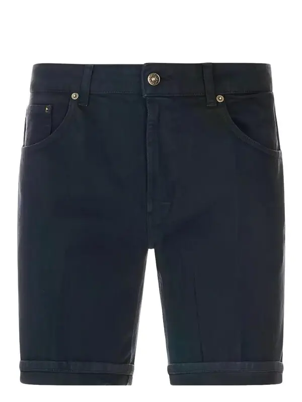 DONDUP Logo Plaque Bermuda Shorts - Blue