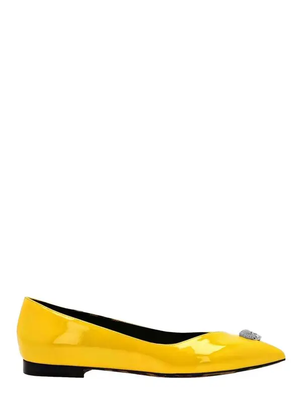 Philipp Plein Skull-charm Ballet Pumps - Yellow