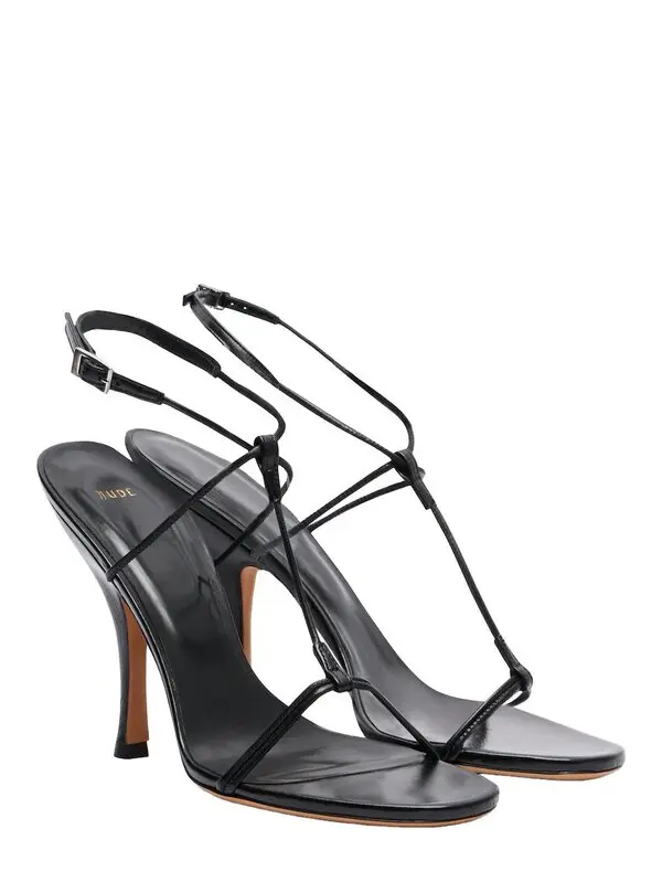 JUDE Mixer Leather Sandals - Black
