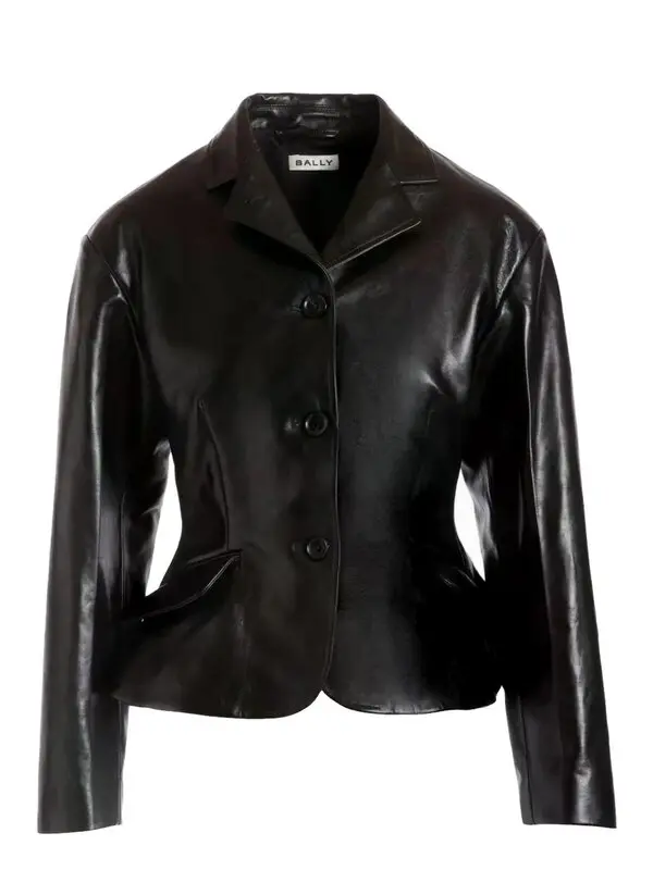 Bally Leather Notched-lapel Blazer - Black
