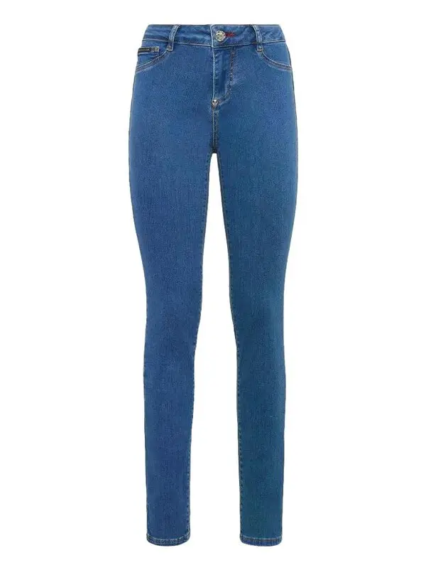 Philipp Plein Logo-plaque Skinny-fit Jeans - Blue