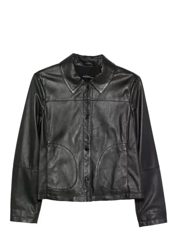 BETTY BARCLAY Leather Jacket - Black