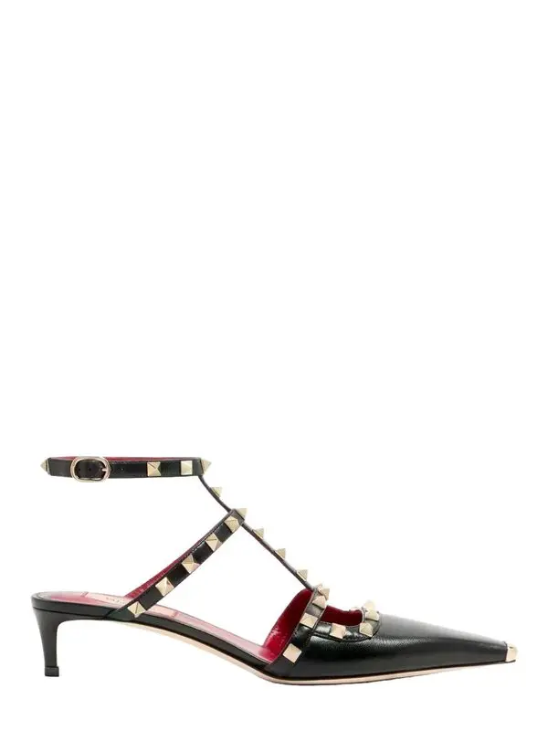 Valentino Garavani Rockstud Court Heeled Pumps - Black