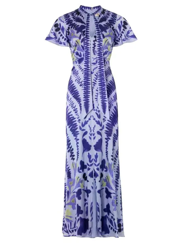 TEMPERLEY LONDON Ivy Silk Dress - Blue