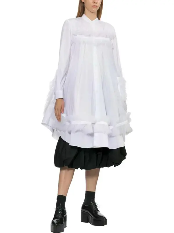 Noir Kei Ninomiya Ruffled Mini Dress - White