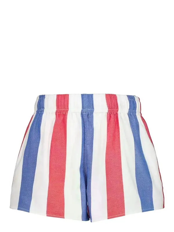 MARRAKSHI LIFE Striped Cotton Shorts - White