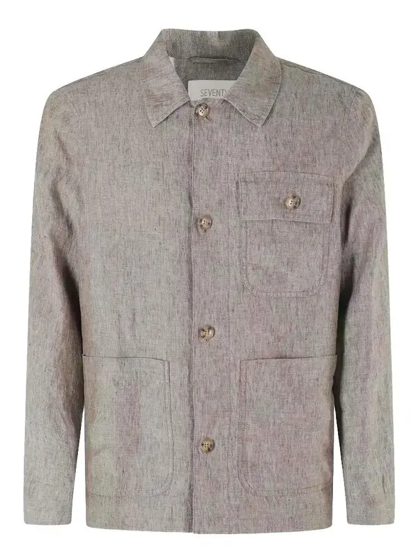 Seventy Button-up Pocket-detail Jacket - Neutrals