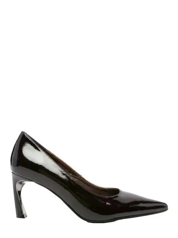 SERGIO MORETTI FIRENZE Patent-finish Pointed-toe Pumps - Brown